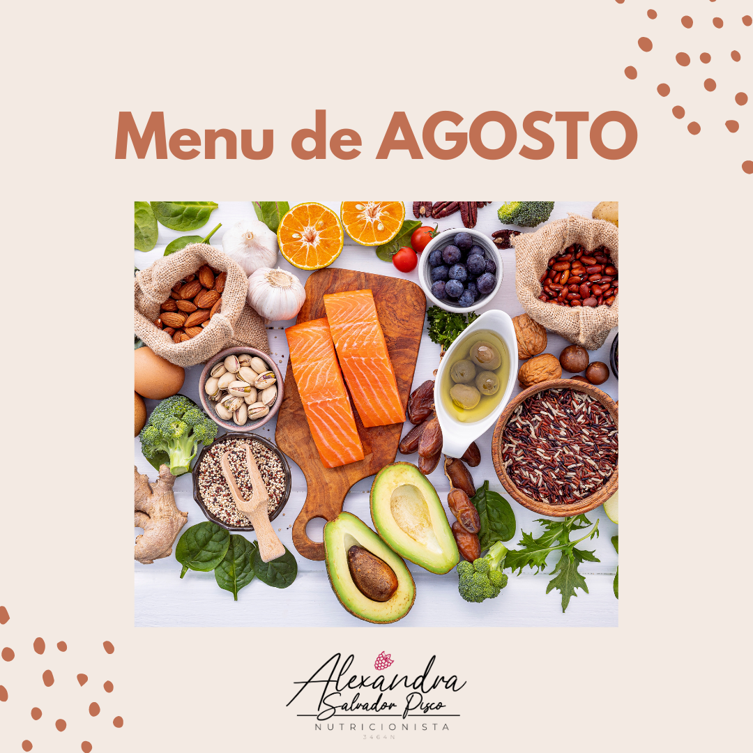 Menu AGOSTO – Alexandra Salvador Pisco